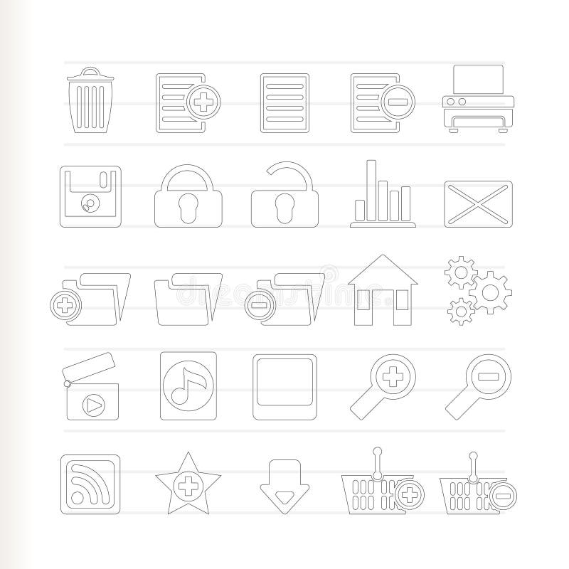 25 Detailed Internet Icons stock vector. Illustration of concept - 15068408