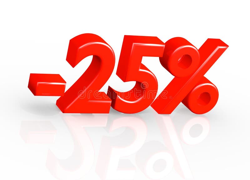 25 Percent stock illustration. Illustration of advantage - 12370647