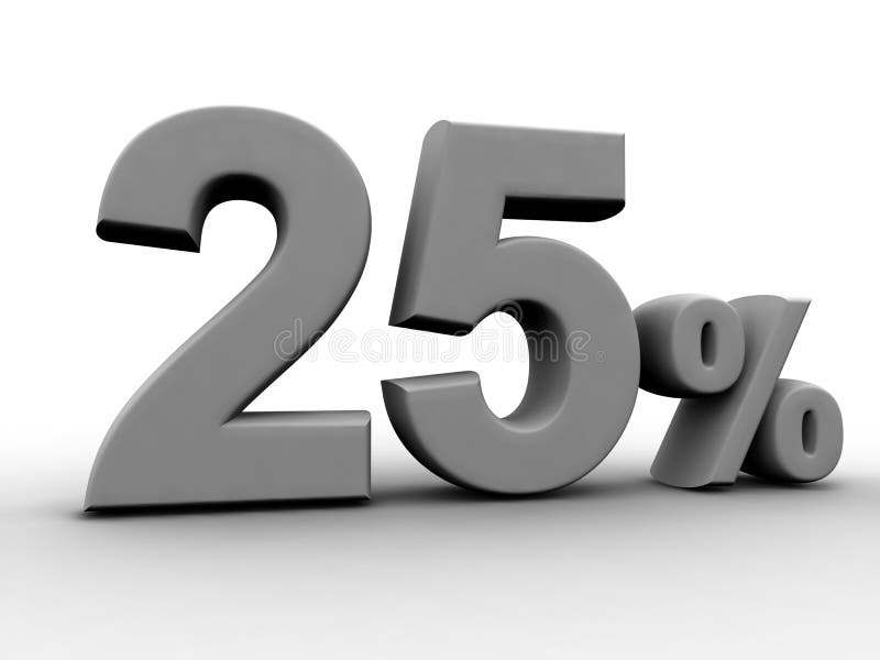 Sale Promotion Text 25 Percent Off Stock Illustration - Illustration of ...