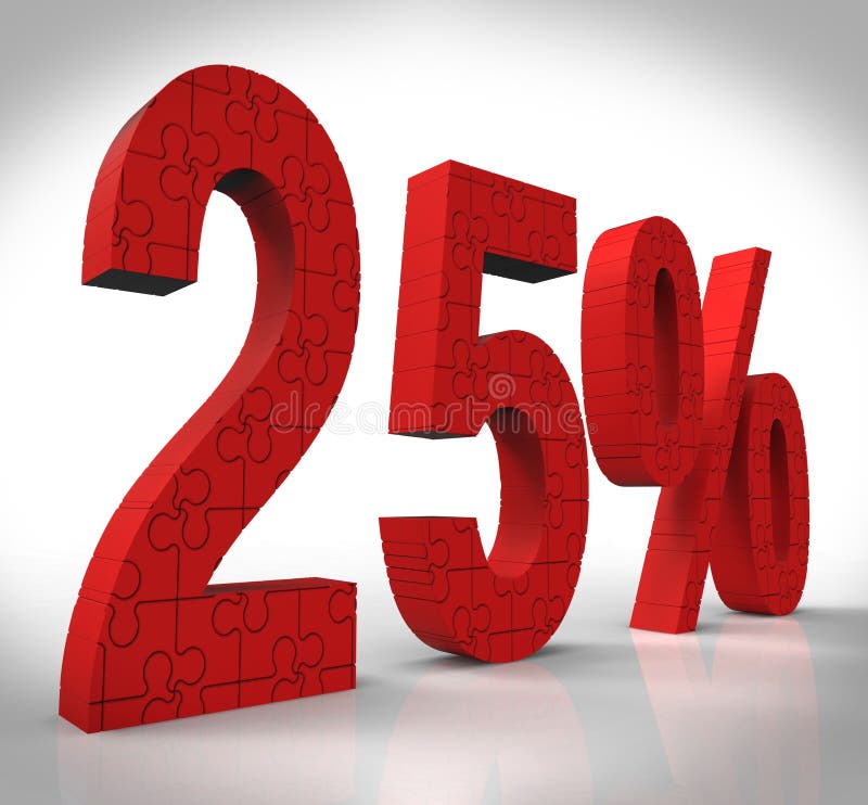 25 percent stock illustration. Illustration of save, offer - 7168350