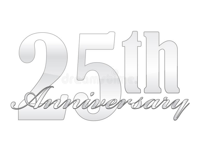 25th Anniversary Silver Logo Stock Illustrations – 314 25th Anniversary ...