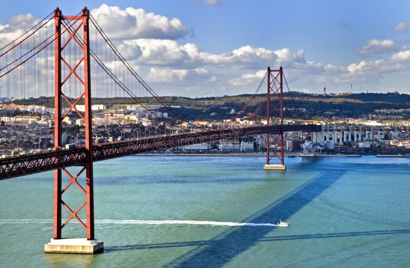 The 25th of April Bridge stock photo. Image of river - 15397236