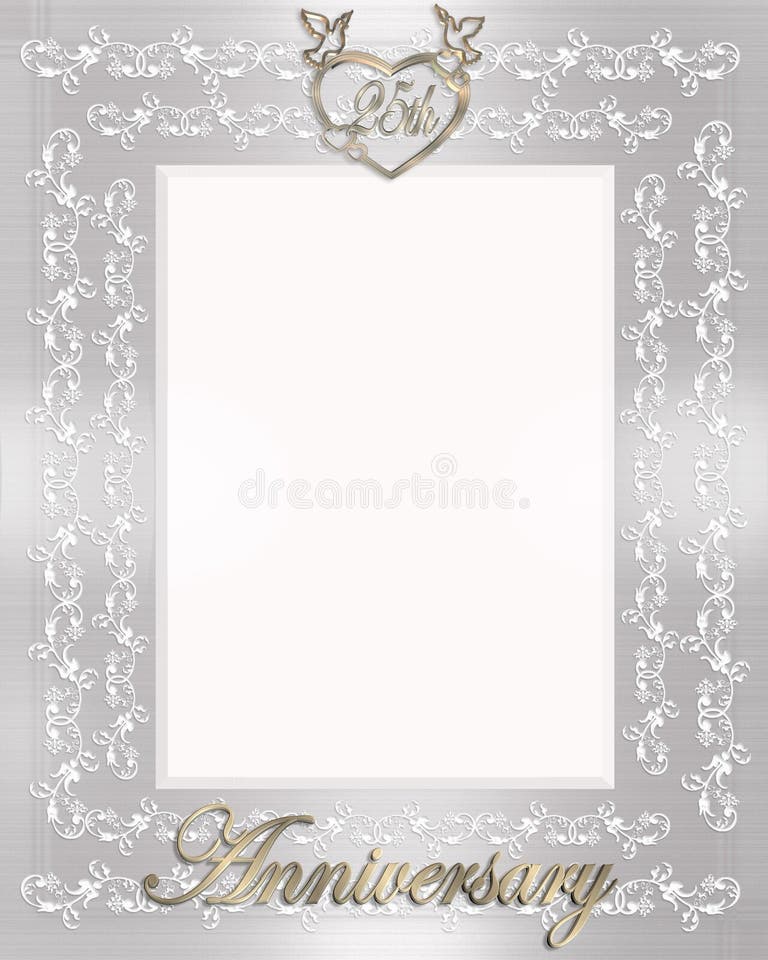 25th Anniversary Invitation Border Stock Illustrations – 41 25th ...