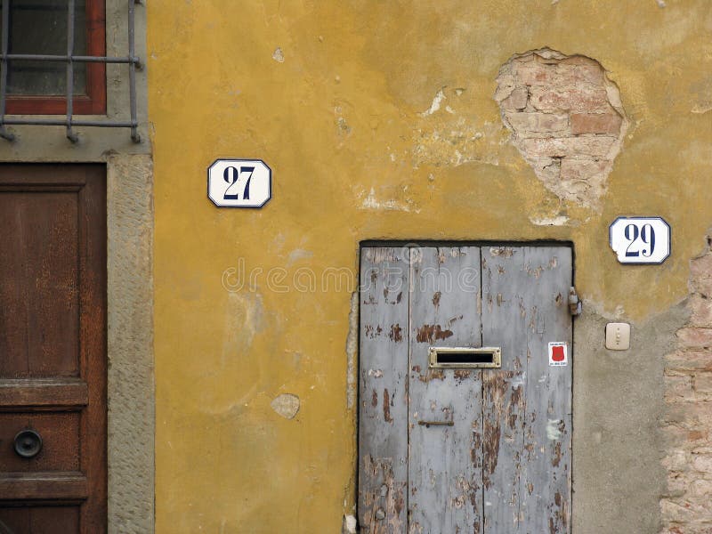 27 or 29? stock image. Image of travel, wall, entrance, house - 57777