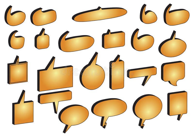 Speech bubbles stock vector. Illustration of humor, balloon - 14404354