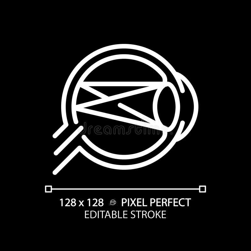 2D Customizable Simple Thin Linear White Astigmatism Icon Stock Vector ...