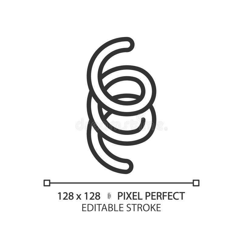 2D Customizable Thin Line Black Spirochete Icon Stock Vector ...