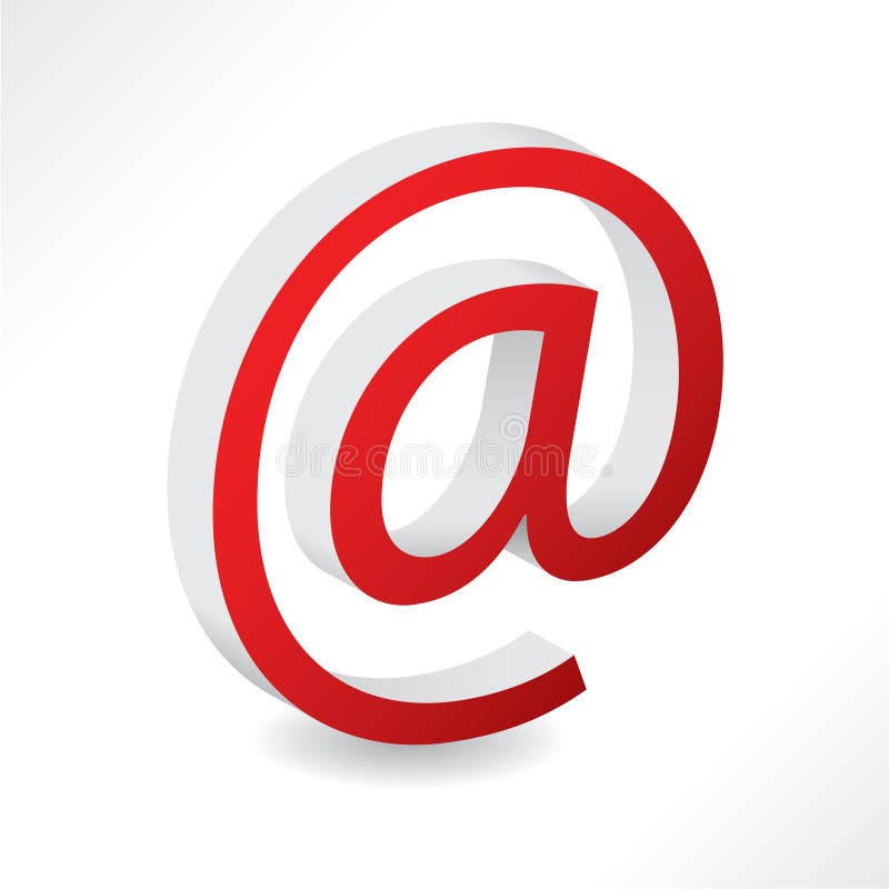 Metal Email Alias Symbol stock illustration. Illustration of shine ...