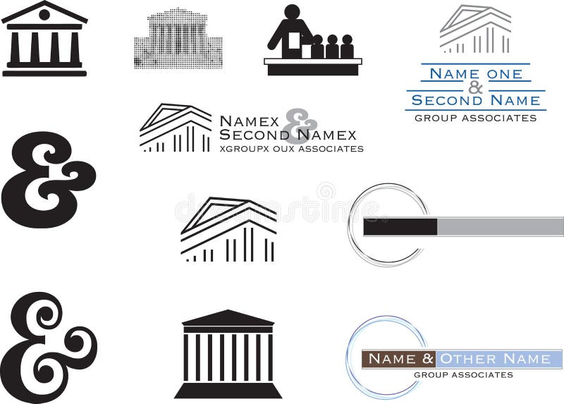 2d lowyer de logo illustration de vecteur. Illustration du affaires ...