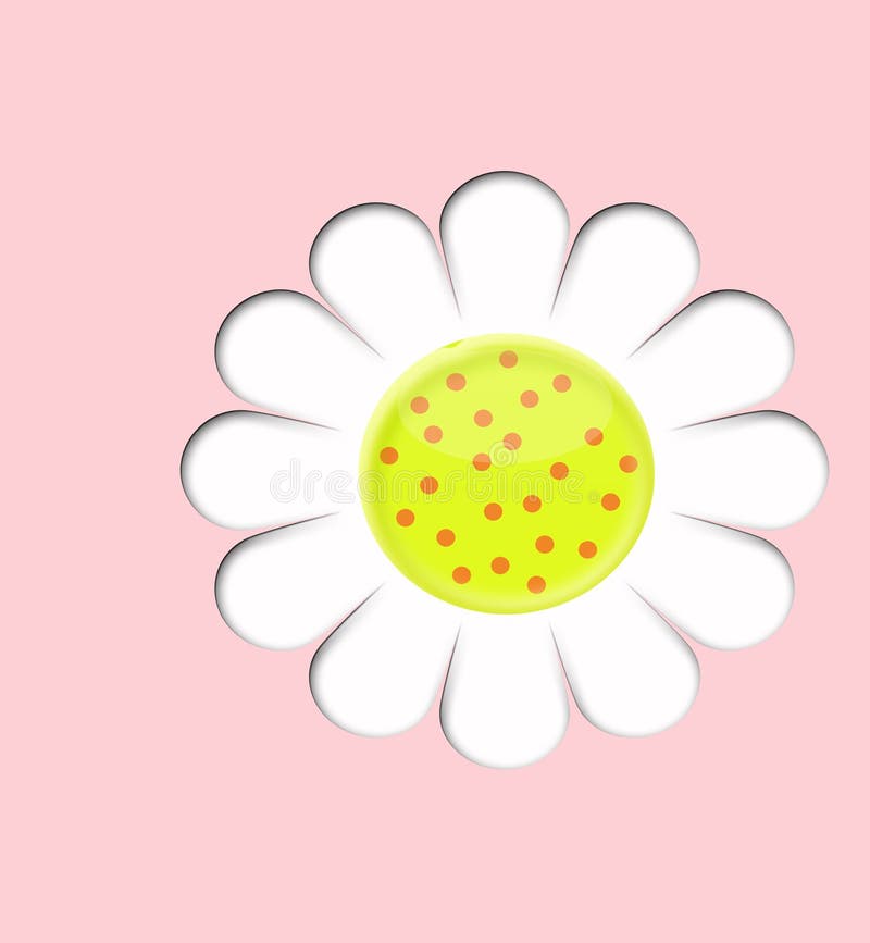 2D white flower stock illustration. Illustration of colorful - 9731564