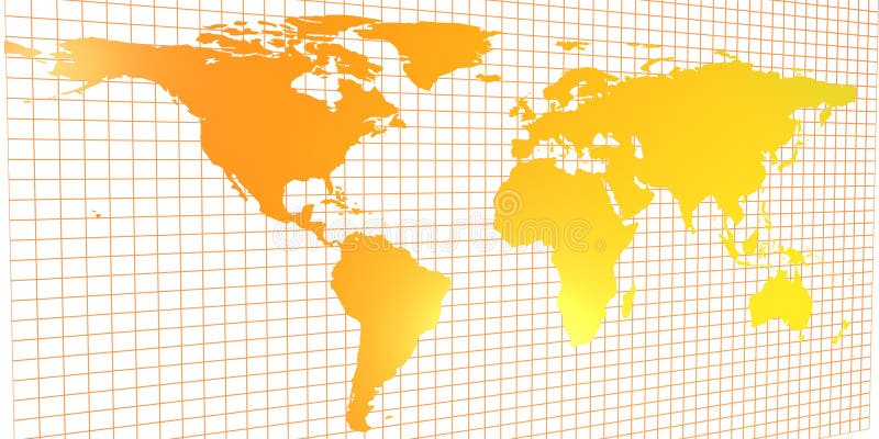 2D world map stock illustration. Illustration of world - 14298918