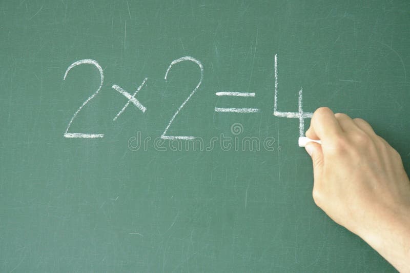 2x2=4 stock image. Image of writing, math, classroom, board - 2750619