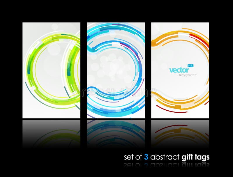 Set of Abstract Gift Cards. Stock Vector - Illustration of brush ...