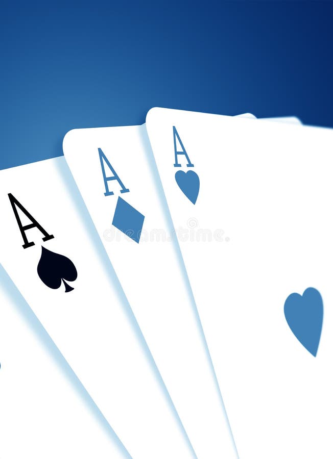 3 aces stock illustration. Illustration of bridge, gambling - 4573143