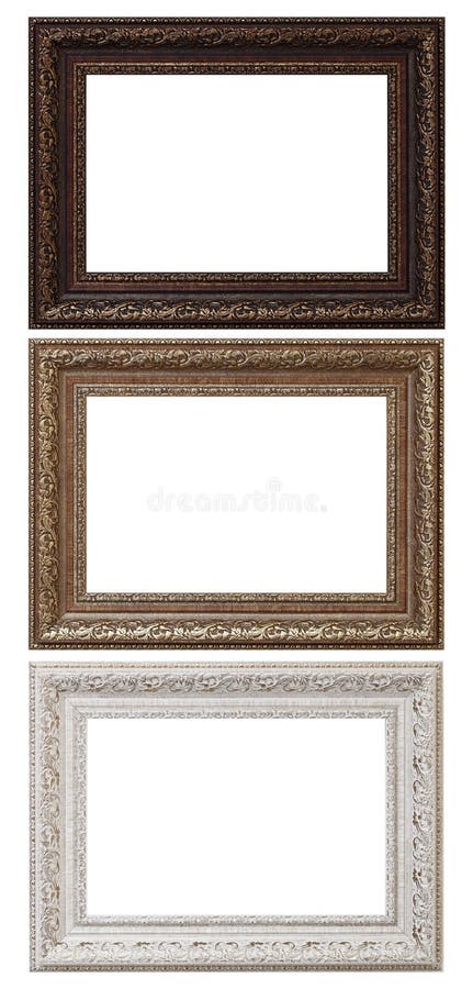 3 blank photo frames stock image. Image of artistic, frame - 27719659