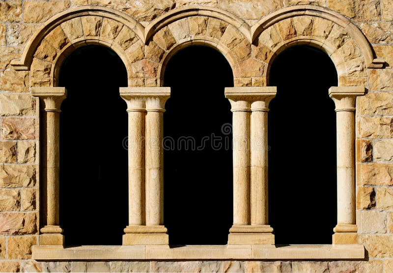 3 bogen in zandsteen stock foto. Image of boog, muur - 10378364