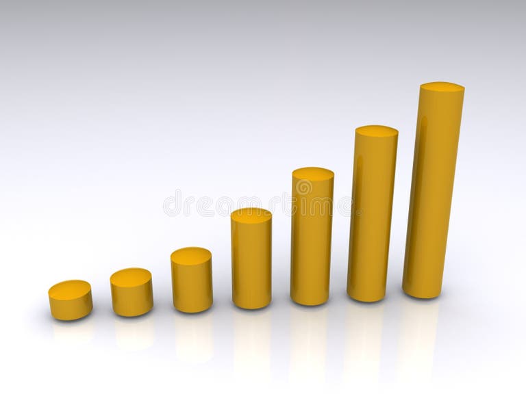 3-D bar graph stock illustration. Illustration of increase - 15027951