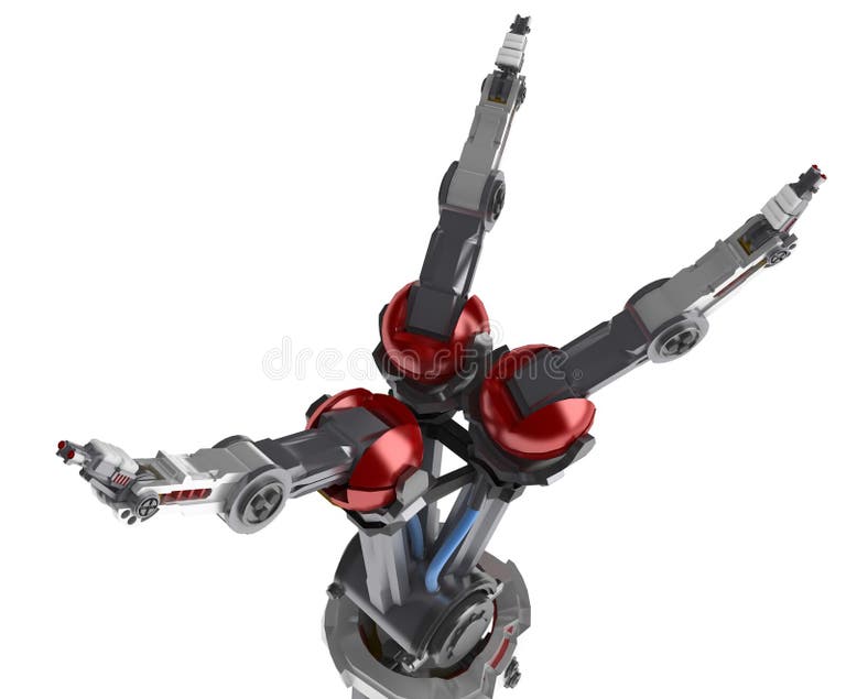 3 Finger Robot Hand, Spread Stock Illustration - Illustration of ...