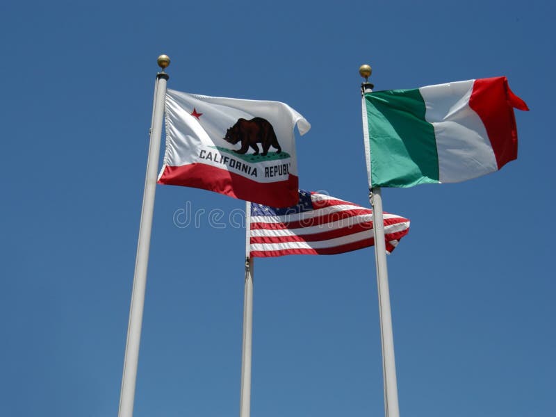 International Border of Mexico & the United States, with Flags and ...