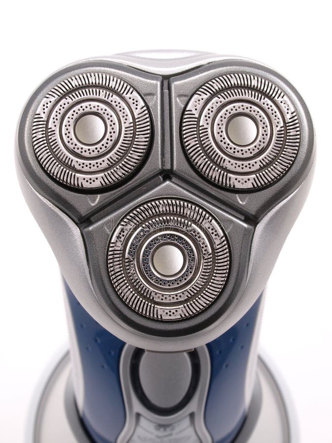 3 Head Electric Razor With Base 3 Stock Photo - Image of shave, razor ...