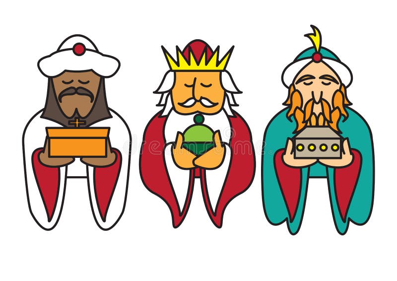 3 kings bearing gifts stock vector. Illustration of birth - 17159148