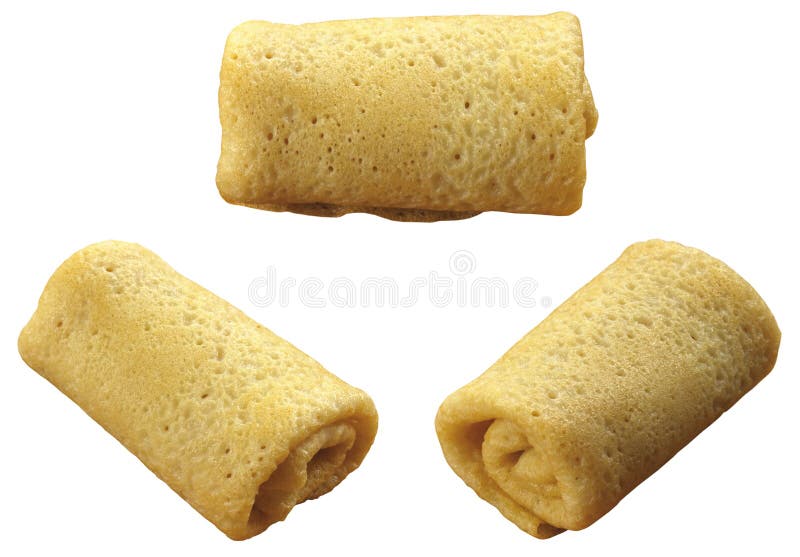 3 Pancakes Curtailed by a Tube Stock Image - Image of holiday, prepare ...