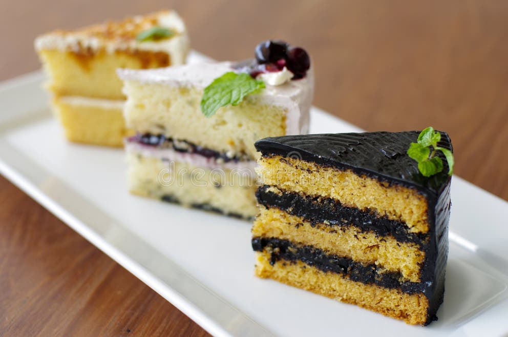 3 Piece of Sweet Cake stock photo. Image of heart, decoration - 23419640