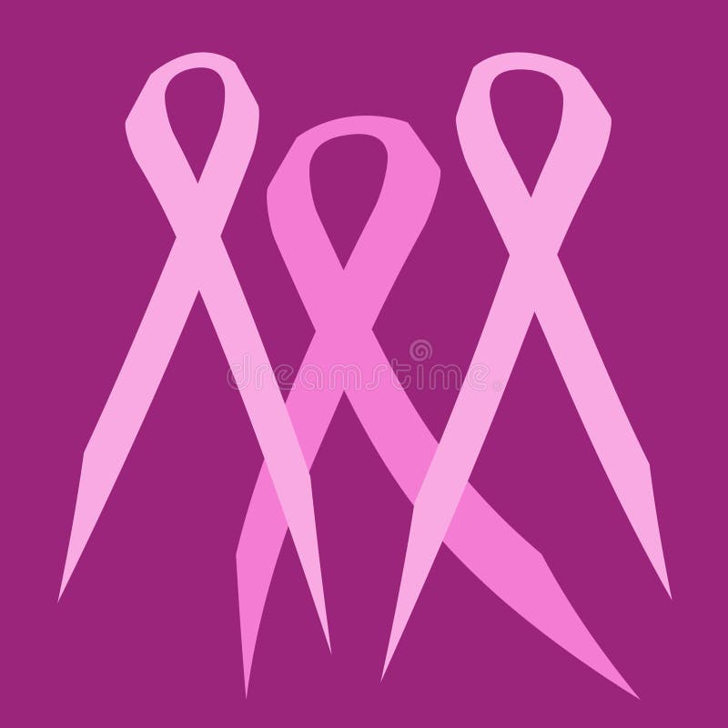 Pink ribbons set stock vector. Illustration of ribbon - 44192928