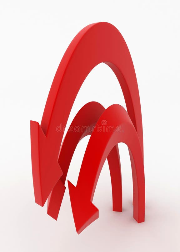 3 Red Arrow Arch stock illustration. Illustration of arch - 6226955