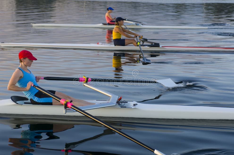 3 Rowers stock image. Image of fitness, hobby, motivation - 7061313