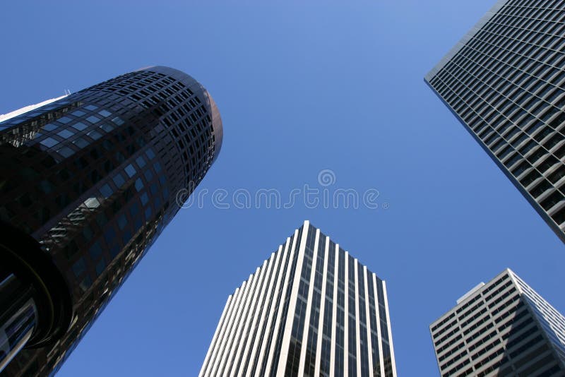 3 skyscrappers stock image. Image of sunny, silicon, skyscrapper - 5340675