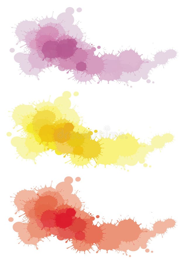 3 splatter color set stock vector. Illustration of backdrop - 28769934