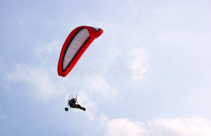 Paraglider stock photo. Image of parachutist, silhouette - 855574