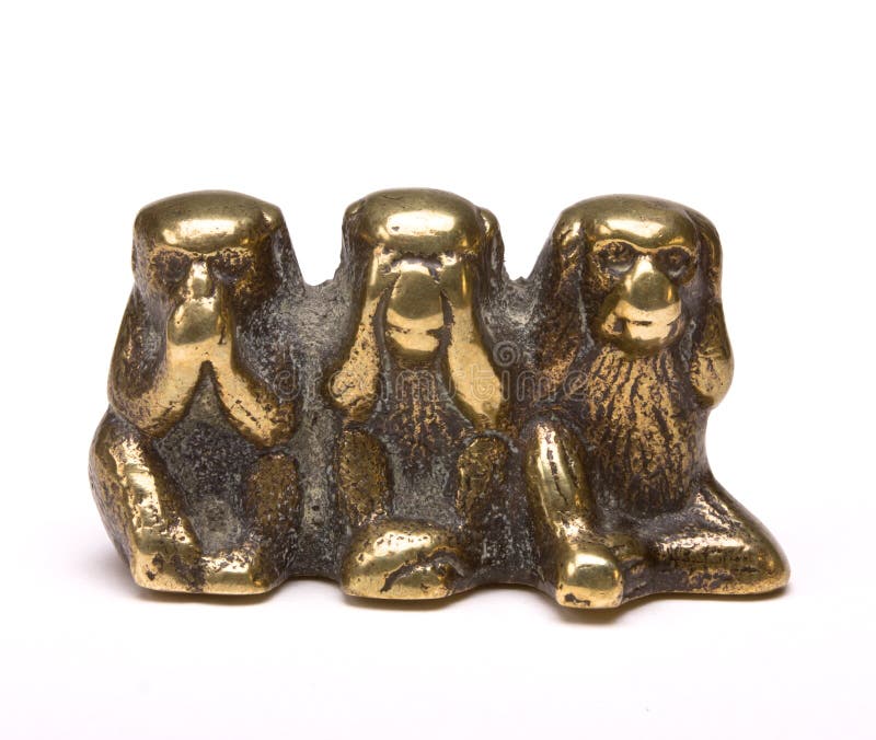 3 Wise Monkeys stock image. Image of three, brass, figurine - 14671855