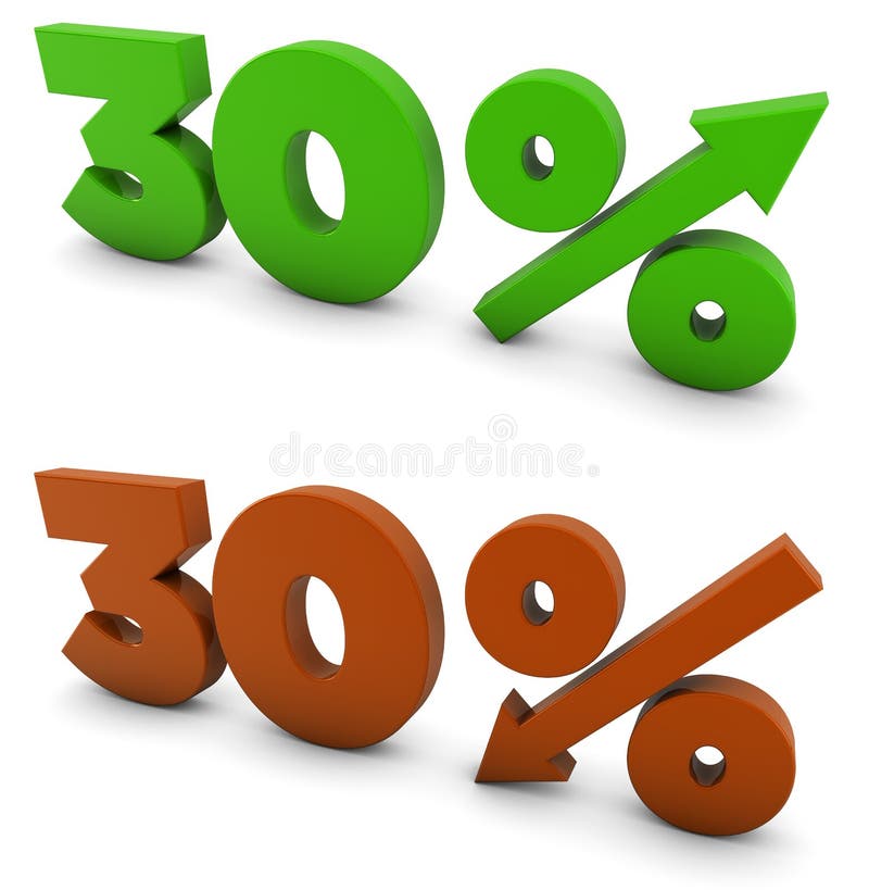 30 percent stock illustration. Illustration of achievement - 14337435