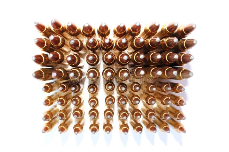 .306 and .223 Caliber Rifle Ammo Stock Image - Image of ammo, metal ...