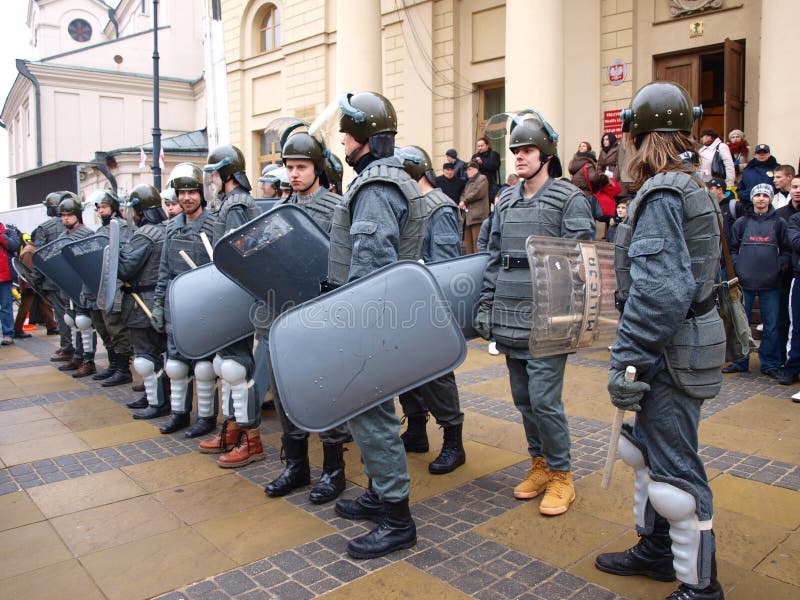 Riot Polish Police stock photo. Image of intimidation - 2993986