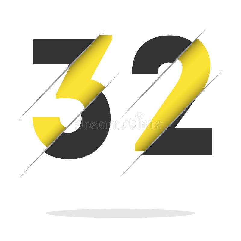Number Design 32 Stock Illustrations – 587 Number Design 32 Stock ...