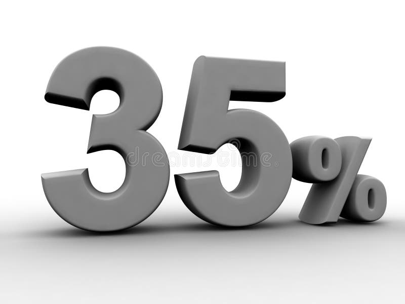 35 pour cent illustration stock. Illustration du financier - 2465413