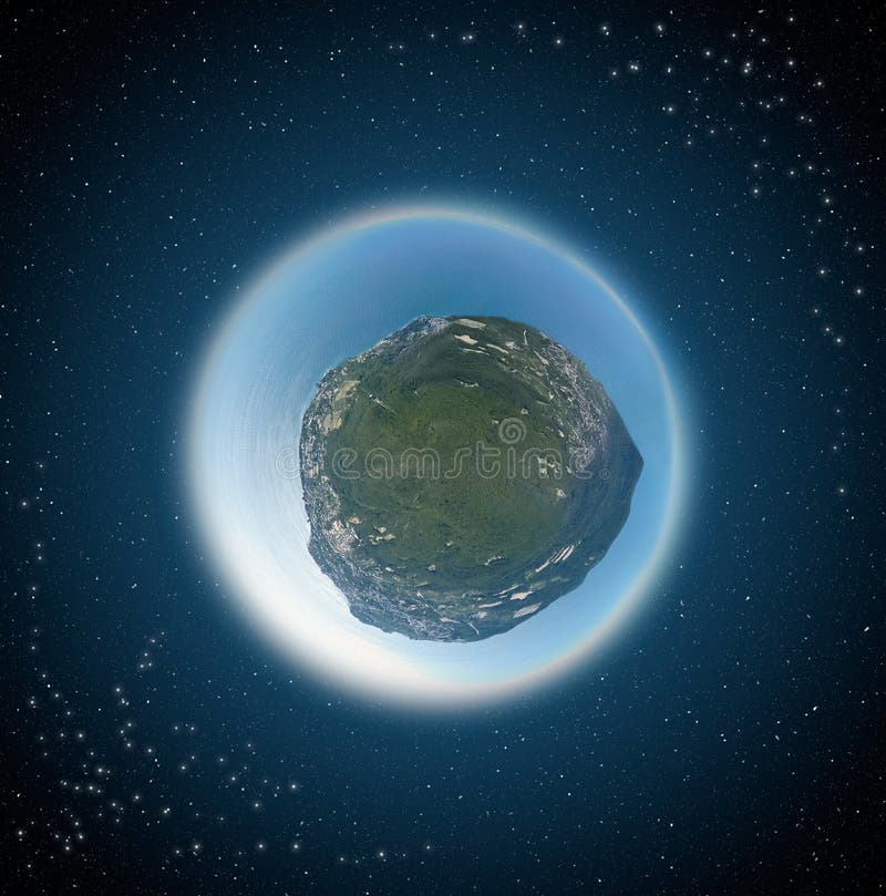 A 350 degree view in space stock image. Image of earth - 22856175