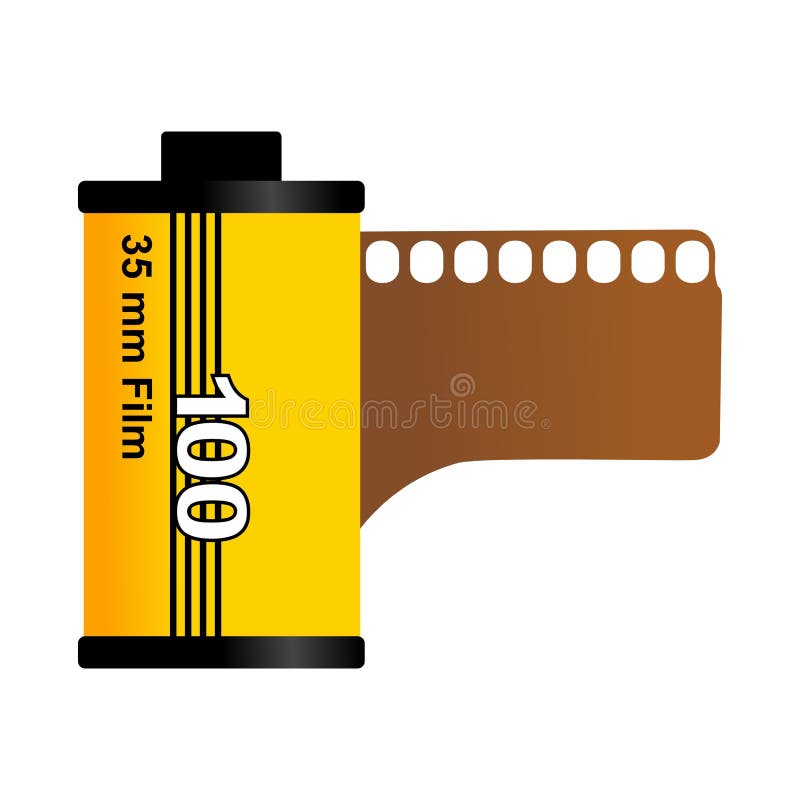 35mm film roll stock vector. Illustration of camera, photograph - 1419278