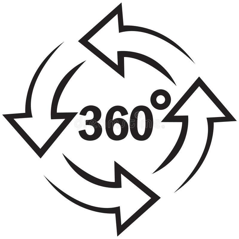 360 degree views icon stock vector. Illustration of math - 295566517