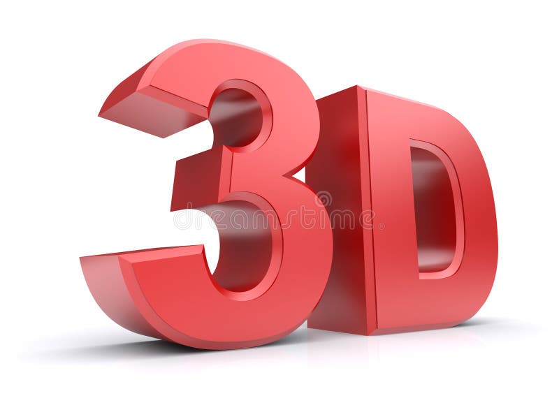 3D letters stock illustration. Illustration of three - 24684491