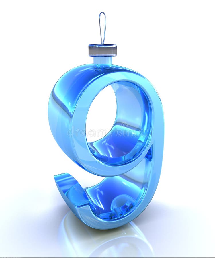 3D 9 Number Like Christmas Toy Stock Illustration - Illustration of ...