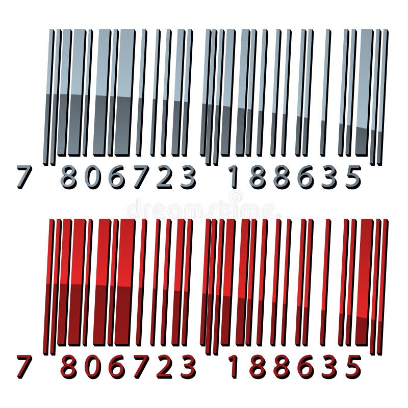 3d barcode stock vector. Illustration of black, line - 24114583