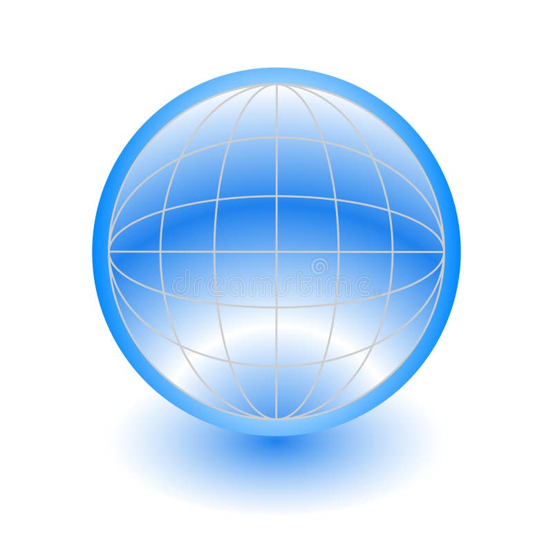 3d abstract blue globe stock illustration. Illustration of conception ...