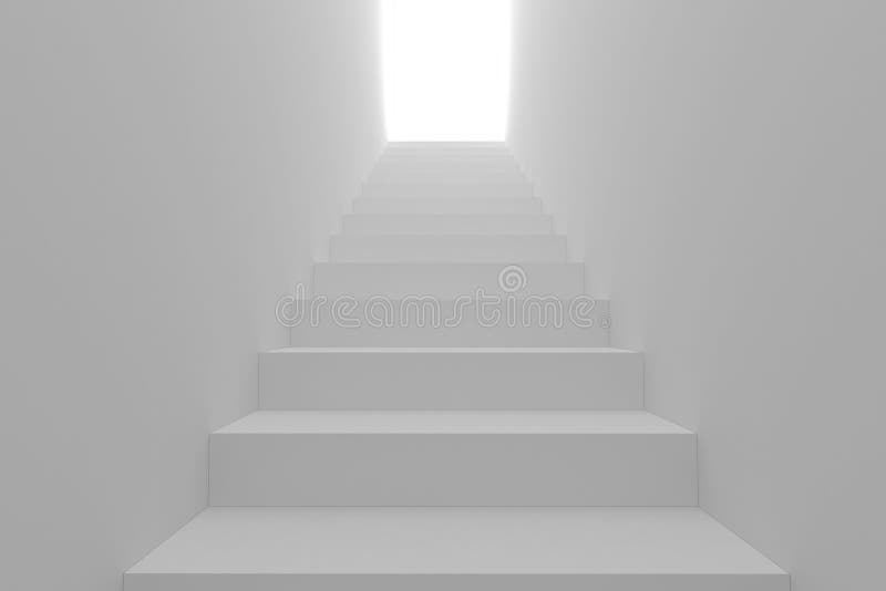 3d white stairs going up stock illustration. Illustration of progress ...