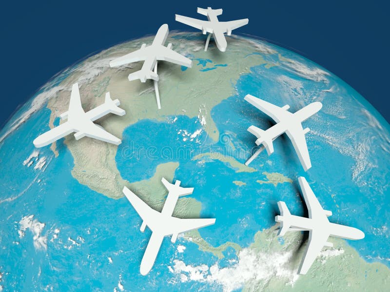 3d Airplane Routes On World Map Stock Illustration - Illustration of ... 3d Airplane Routes On World Map Stock Illustration - Illustration of ...