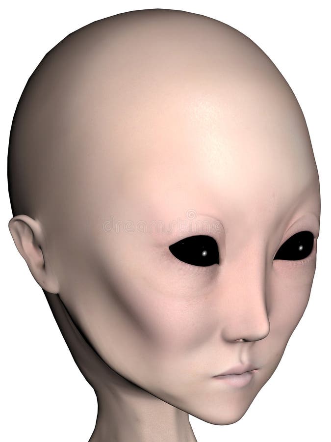 3D alien face stock illustration. Illustration of black - 6508535