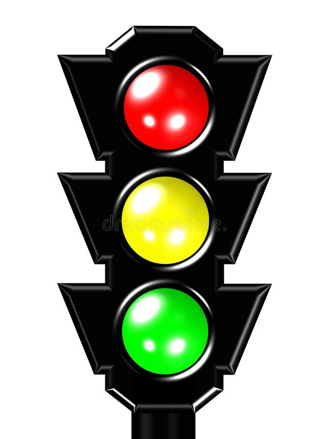 3d Ampel stock abbildung. Illustration von belichtet, farbe - 7785864